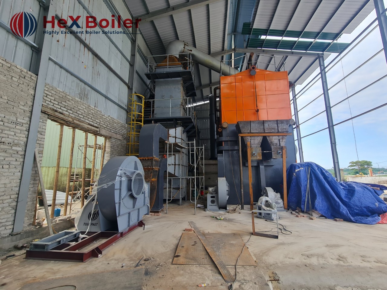 Lắp đăt lò hơi tầng sôi 14 tấn/giờ - Công ty Long Hải Thanh Hóa